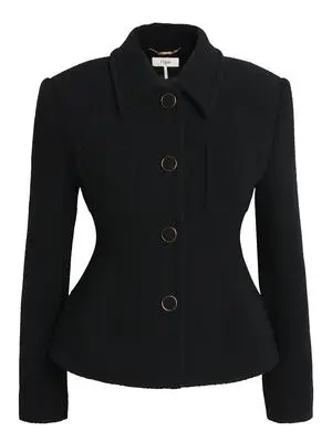Chloé Wool-blend Fitted Tailored Jacket - Black