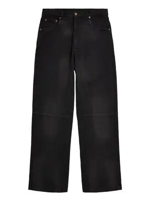 424 Academy Cotton Vintage Garment-dyed Trousers - Black