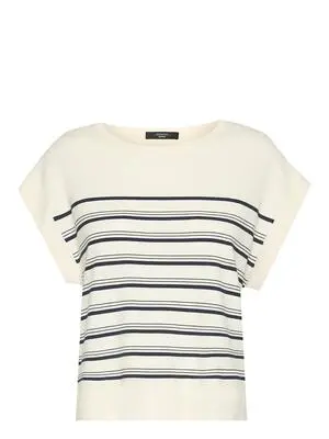 Max Mara Relaxed Fit Striped Cotton T-shirt - Beige