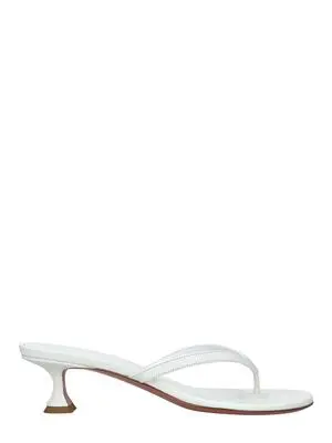 Amina Muaddi Amina Muaddi Leather Juliette Sandals 45 White