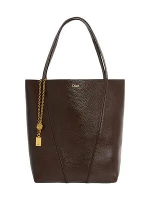 Chloé Medium Calfskin Spin Tote Bag - Brown