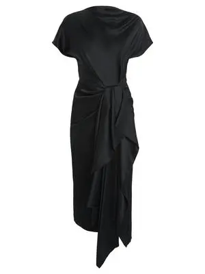 ROKSANDA High-neck Gathered Mini Dress - Black