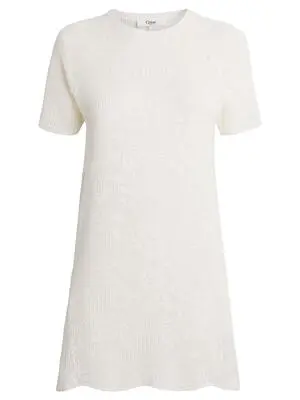 Chloé Pointelle Knit Mini Dress - White