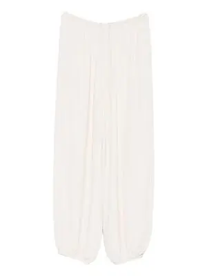 FORTE_FORTE Loose-fit Cuffed Trousers - White