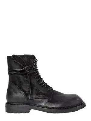 ANN DEMEULEMEESTER Danny Lace-up Ankle Boots - Black
