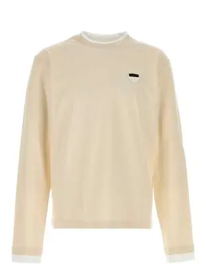 Prada Sand Cotton T-shirt - Brown