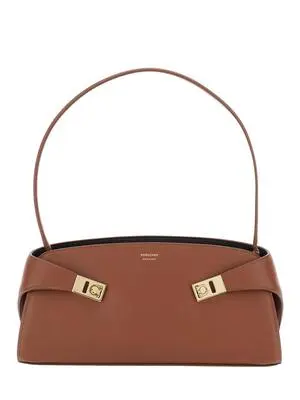 FERRAGAMO Hug East West Top Handle Bag - Brown