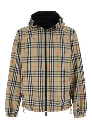 Burberry Reversible Check Tech Fabric Hooded Jacket - Multicolor