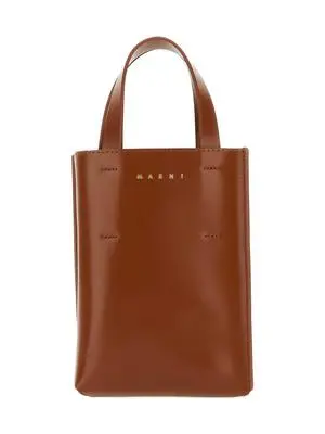 Marni Leather Nano Museo Handbag - Brown