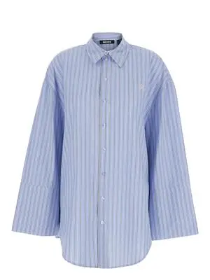 ROTATE BY BIRGER CHRISTENSEN Striped Cotton Poplin Oversized Shirt - Multicolor