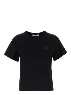 Max Mara MAX MARA Black Stretch Jersey T-Shirt Multicolor