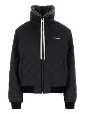 Miu Miu Quilted Down Jacket - Blue