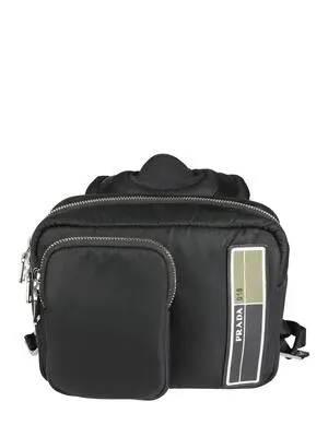 Prada Prada Tessuto Pocket Nylon Backpack Black