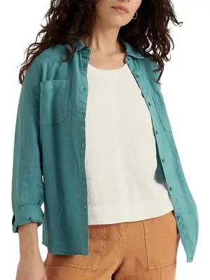 SEASALT CORNWALL Hazel Branch Linen Shirt - Riverside