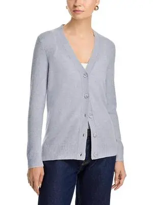 Bloomingdale'S V-neck Cardigan - Medium Grey