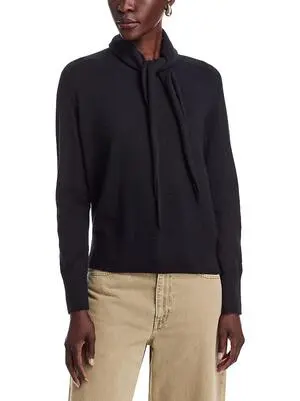 Bloomingdale'S Sweater With Tie Neck - Black