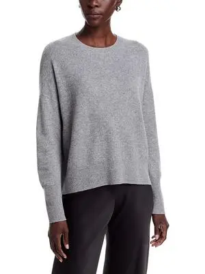 Bloomingdale'S Drop Shoulder Crewneck Sweater - Medium Grey