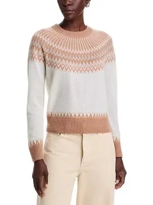 BLOOMINGDALE'S C By Bloomingdale's Cashmere Fair Isle Crewneck Sweater