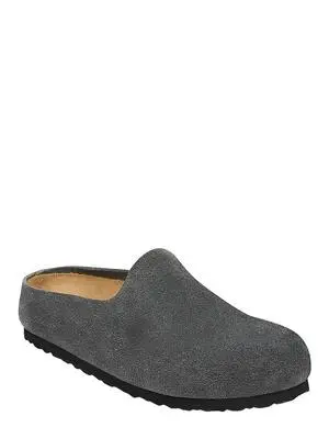 BIRKENSTOCK Amsterdam Wrapped Suede Clogs - Charcoal
