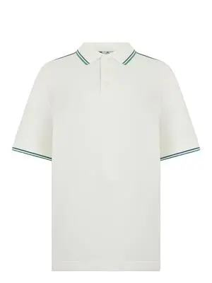 Burberry Short-sleeve Polo Shirt With Contrast Trim - White