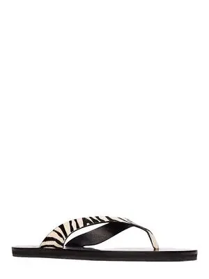 BLACK SUEDE STUDIO Black Suede Studio Calf Hair Flip Flops