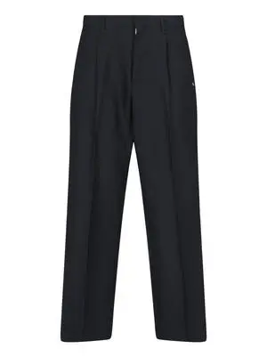 Our Legacy Tailored Wool Trousers With Pleats - Black