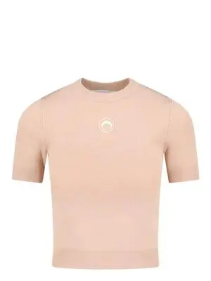 MARINE SERRE Lightweight Natural Viscose Blend Sweater - Beige