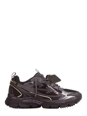 Off-White Off White "Be Right Back" Lace-Up Athletic Sneakers Black