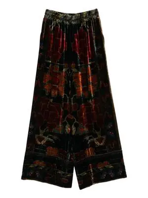 PIERRE-LOUIS MASCIA Printed Wide-leg Trousers - Red