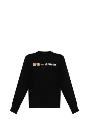 Paul Smith Graphic Print Crewneck Sweatshirt - Black
