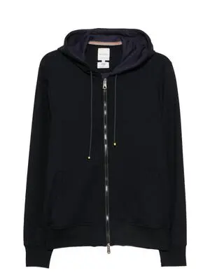Paul Smith Cotton Blend Zip-up Hoodie - Blue