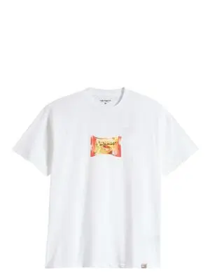 Carhartt Work In Progress Road Side Snack Organic Cotton Graphic T-shirt - White