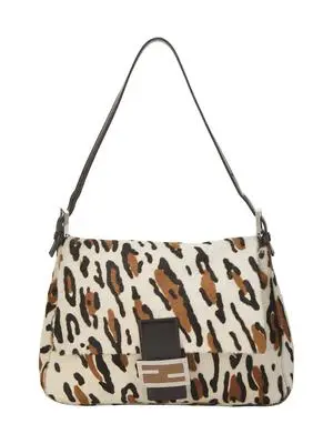 Fendi Leopard Print Pony Hair Shoulder Bag - Multi