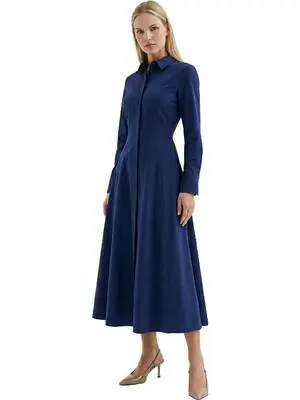 EXQUISE Exquise Fanetta Fitted Midi Shirt Dress