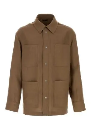 Fendi Linen Shirt - Brown