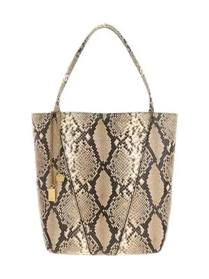 Chloé Printed Leather Spin Shopping Bag - Multicolor