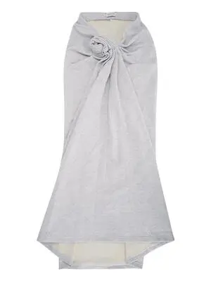 Magda Butrym MAGDA BUTRYM Grey Cotton Skirt Multicolor