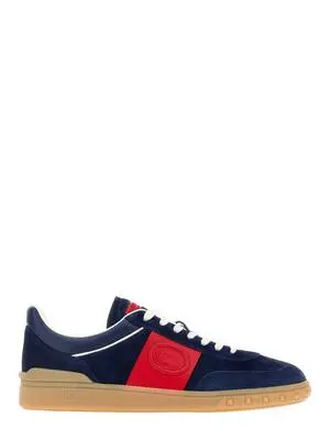 Valentino Garavani Navy Suede Sneakers - Blue