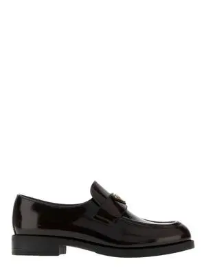 Prada Leather Loafers - Brown