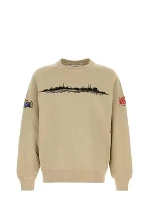 GOLDEN GOOSE Cappuccino Cotton Oversize Sweatshirt - Brown