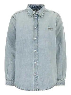Miu Miu Light Denim Shirt - Blue