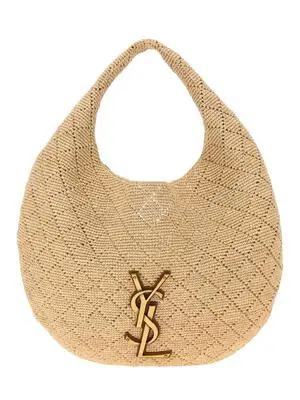 Saint Laurent Raffia Icare Shopping Bag - Brown