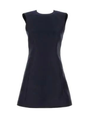 Balenciaga Wool Blend Mini Dress - Blue