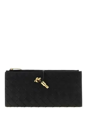 Bottega Veneta Nappa Leather Andiamo Wallet - Black
