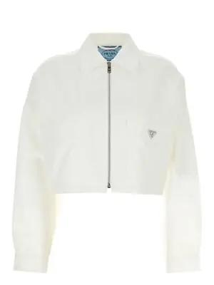 Prada Cropped Twill Jacket - Black
