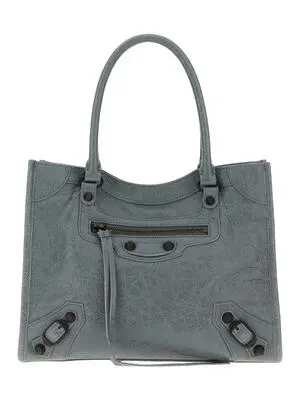 Balenciaga Powder Leather Mini Le City Handbag - Blue