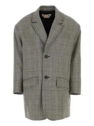 Marni Embroidered Wool Oversize Blazer - Multicolor