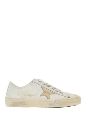 GOLDEN GOOSE GOLDEN GOOSE DELUXE BRAND White Leather V-Star 2 Sneakers Brown