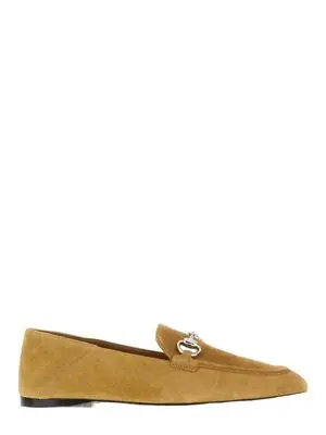 Gucci GUCCI Beige Suede Jordaan Soft Loafers Brown