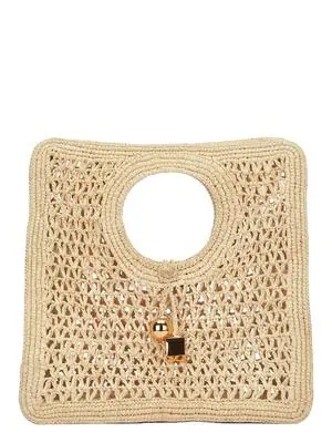 Jacquemus JACQUEMUS Le Petit Carre Sfilato Raffia Bag Multicolor